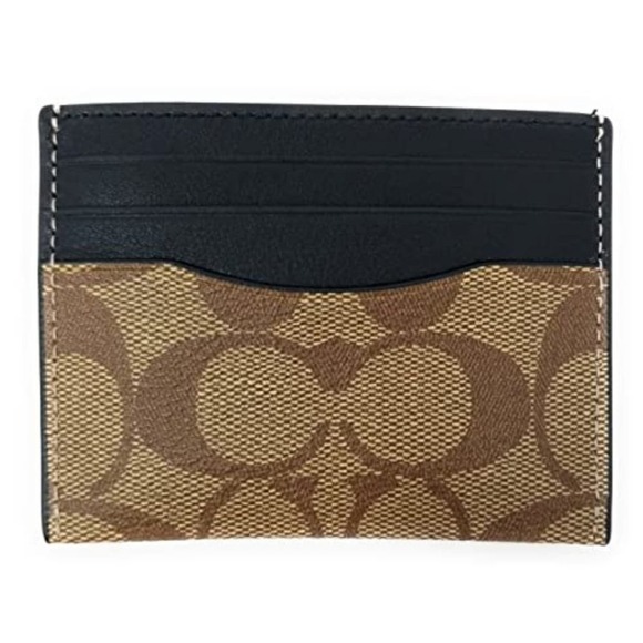 Coach | Accessories | Coach Mens Slim Id Card Case Signature Canvas Tan ...